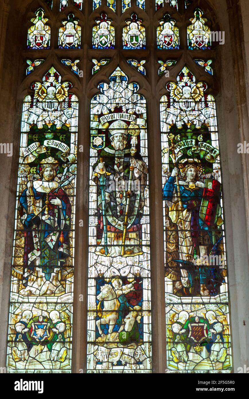 Stained glass windows at Holy Trinity Church, Long Melford, Suffolk ...