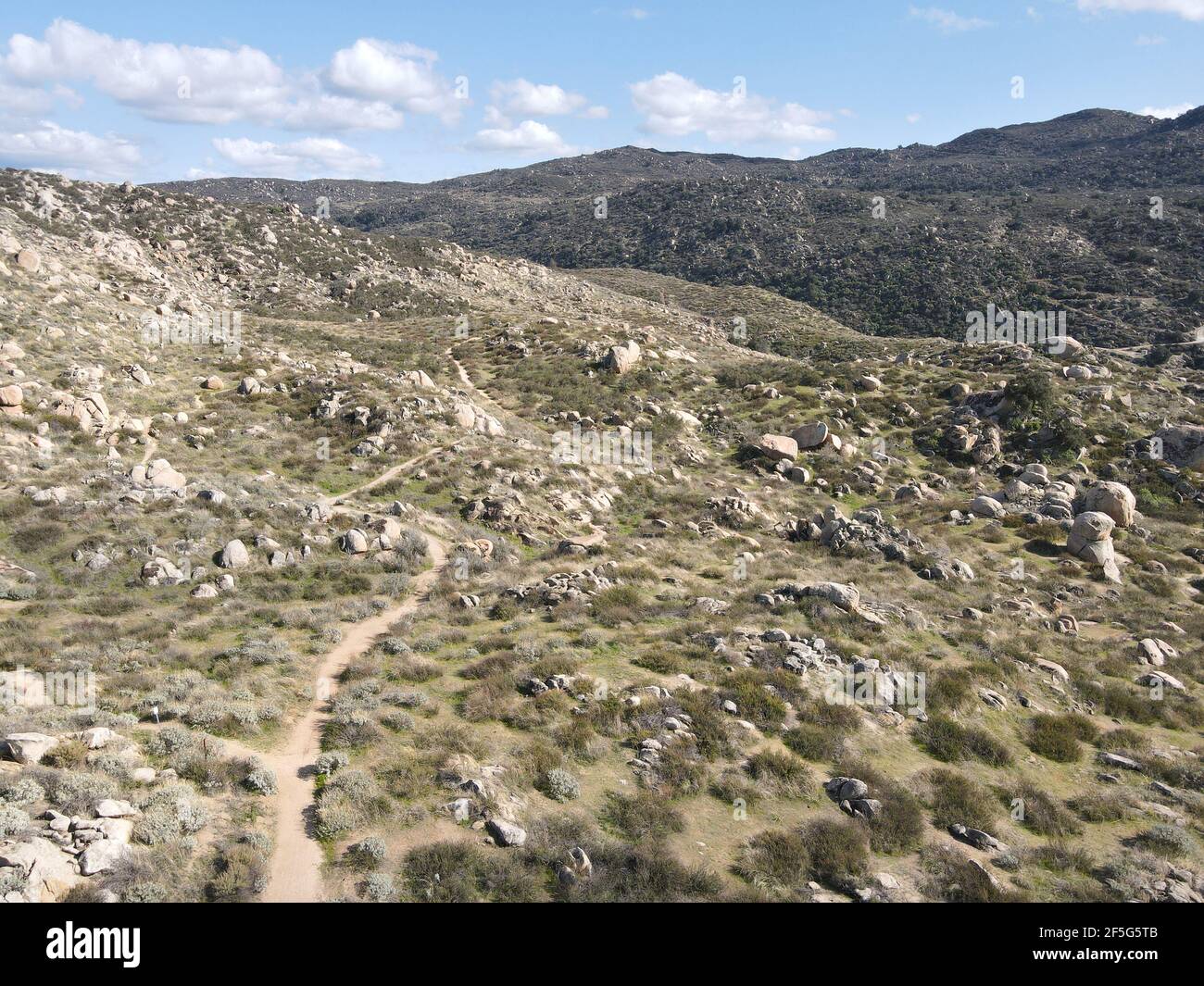 Aerial view of Simpson park wilderness valley in Santa Rosa Hills ...