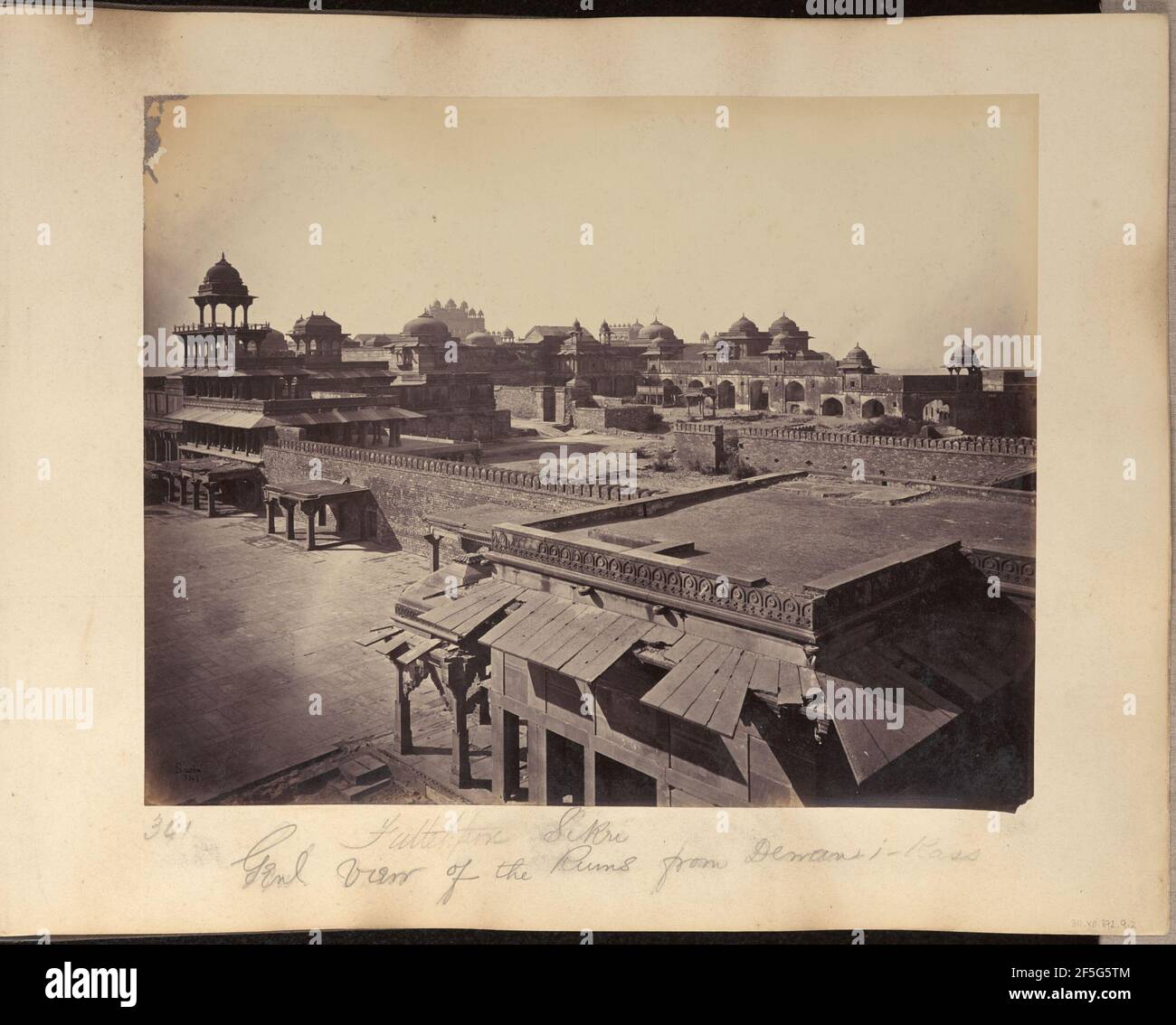 Futtehpore Sikri. General View of the Ruins from Dewan-i-Kass. John ...