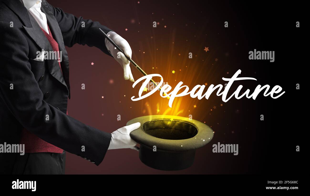 Old Magician is showing magic trick Stock Photo - Alamy