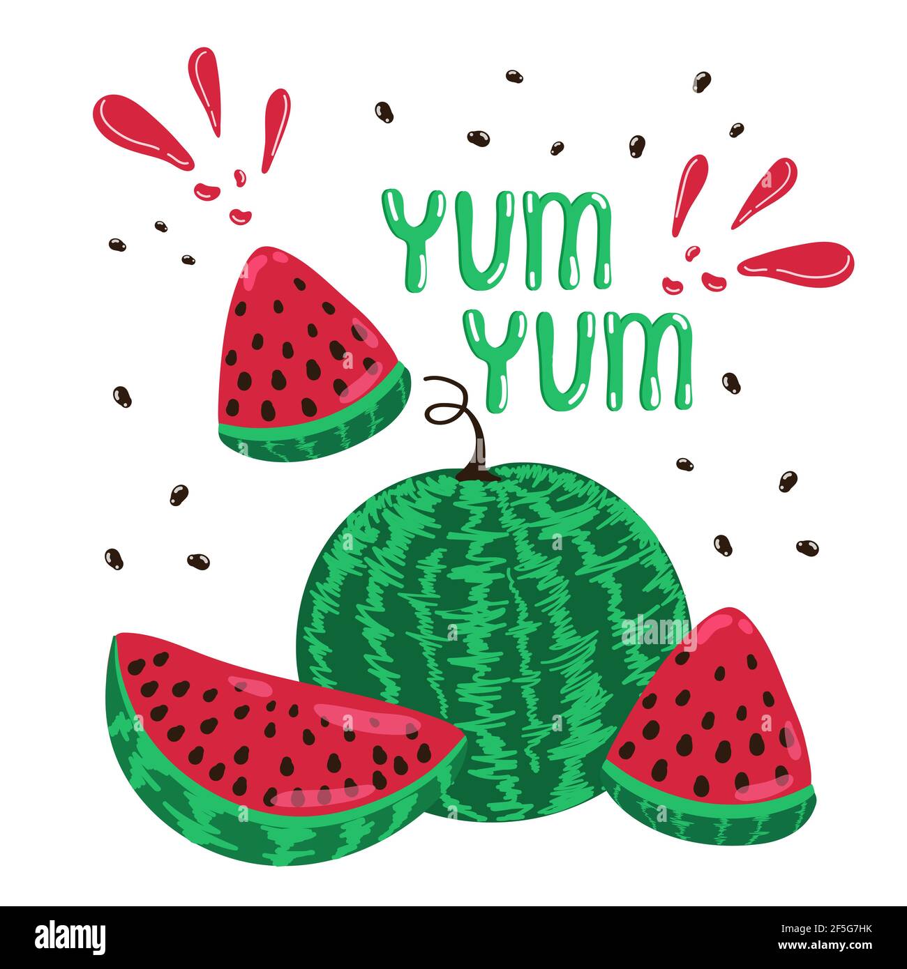 Banner Summer mood juicy watermelons,Juicy ripe watermelon set yum yum ...