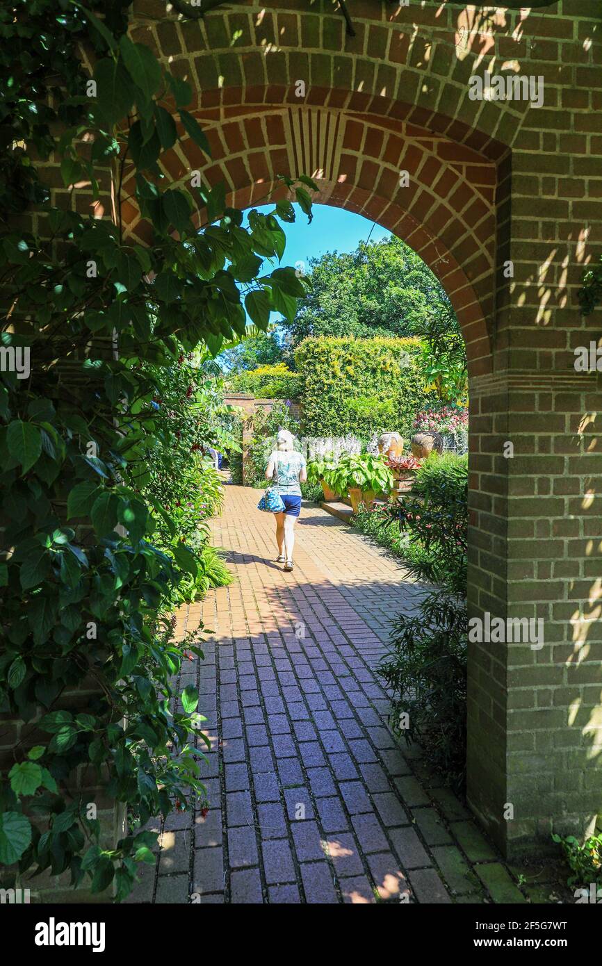 An archway at East Ruston Old Vicarage Garden, East Ruston, Norfolk ...