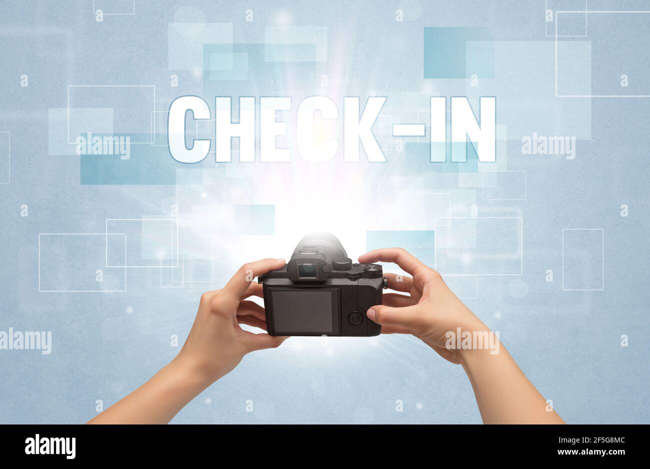 hand holding digital camera, traveling concept Stock Photo - Alamy