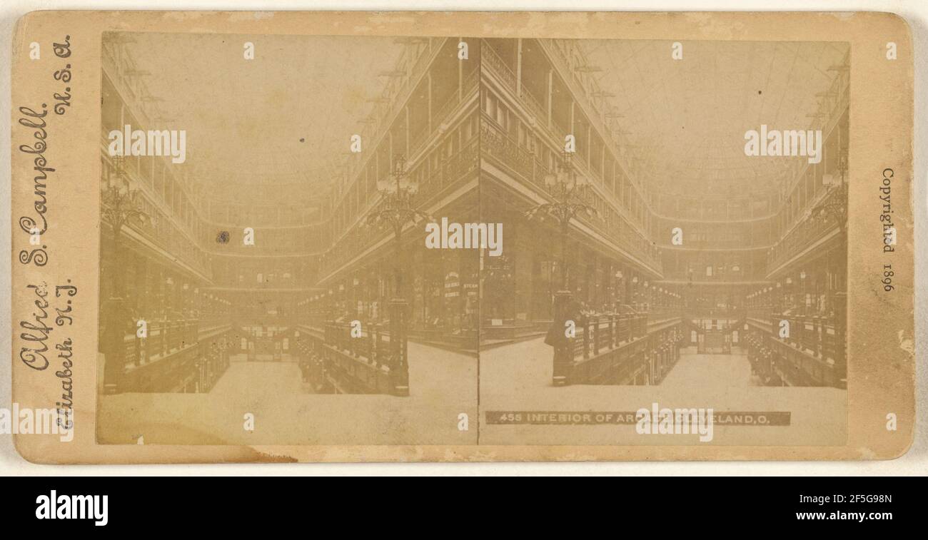 Interior of Arcade, Cleveland, O.. Alfred S. Campbell (American, active ...