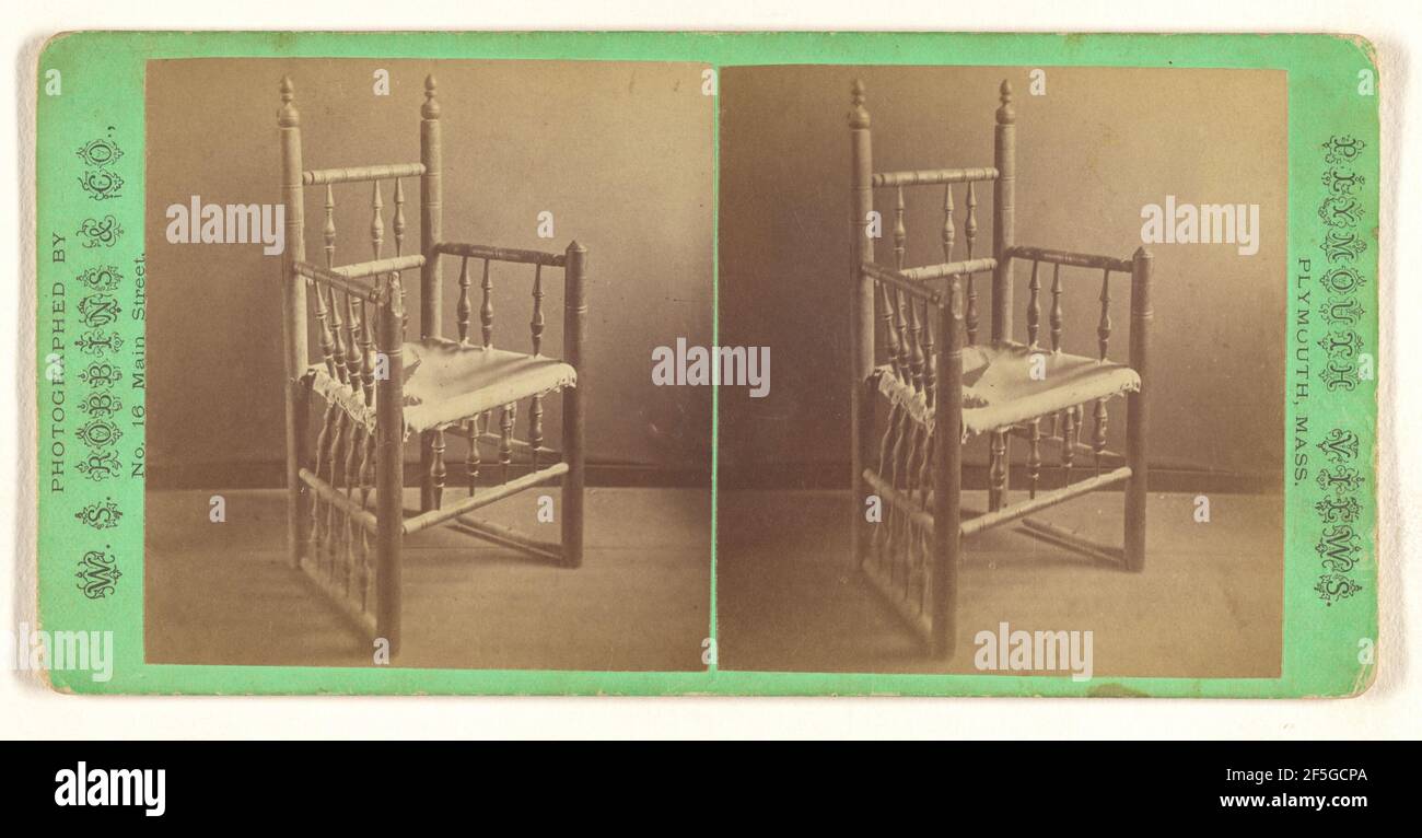 Elder Brewster's Chair.. Robbins & Company Stock Photo - Alamy