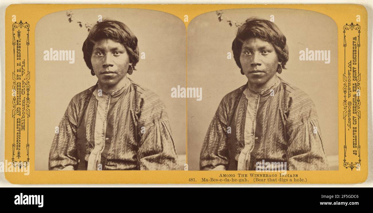 Among the Winnebago Indians. Ma-Bes-e-da-he-gah. (Bear that digs a hole ...