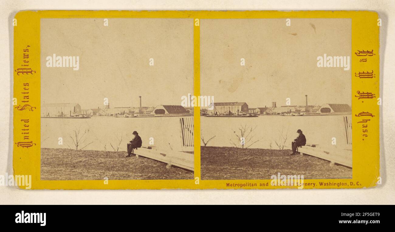 Navy Yard, looking N.W. Washington, D.C.. William M. Chase (American ...