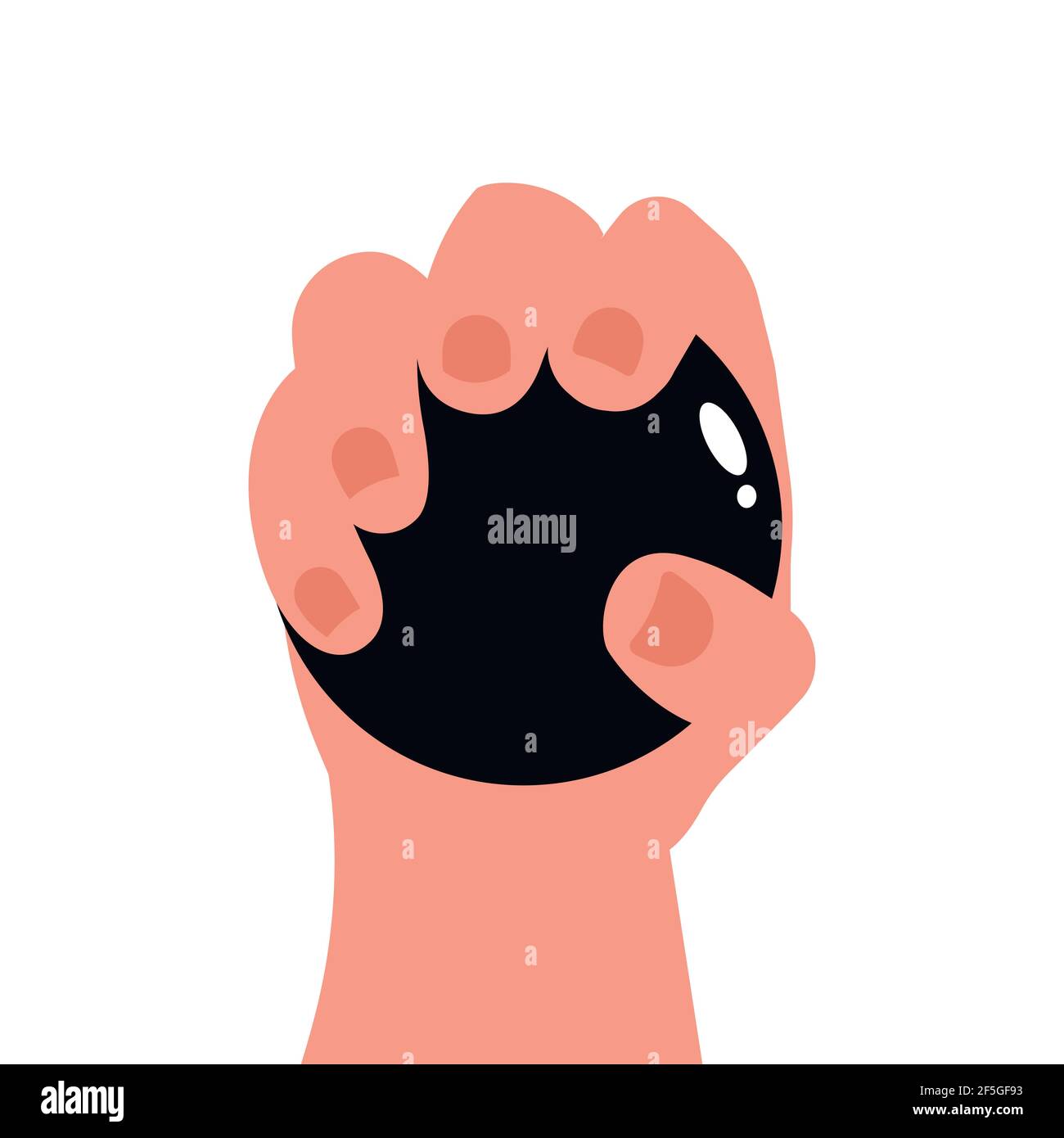 Vector hand and ball isolated on white background Stock Vector Image ...
