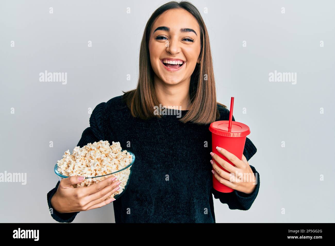 Eating Popcorn Laughing