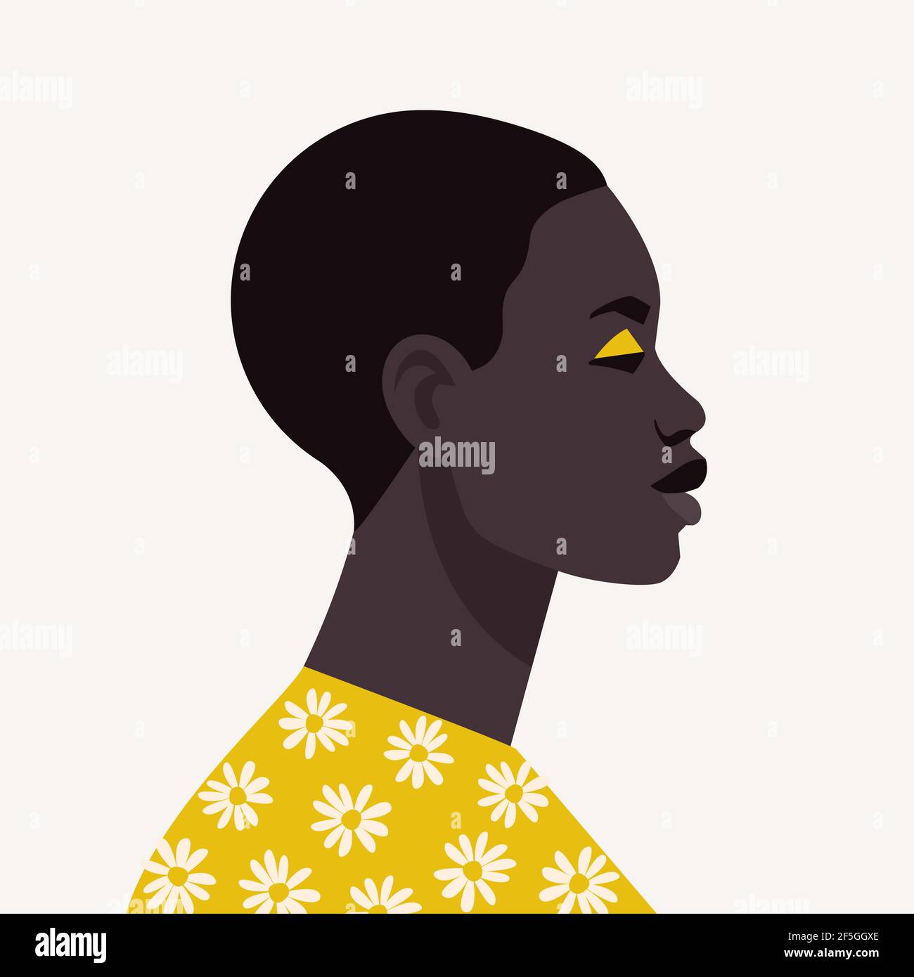 African side view Stock Vector Images - Alamy