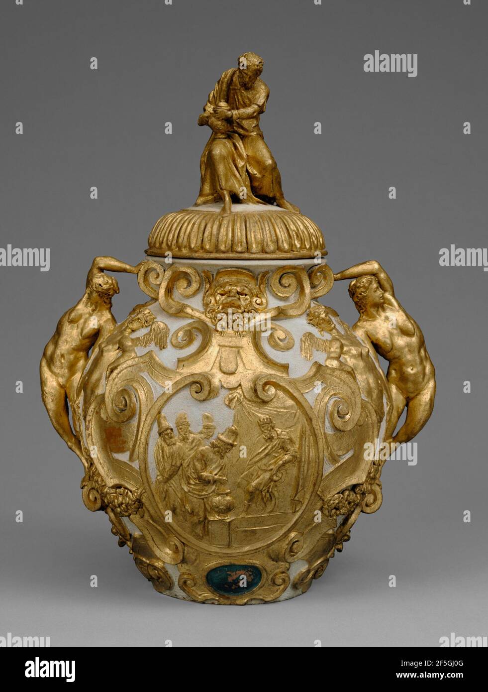 Drug Jar for Theriac. Attributed to Annibale Fontana (Italian, about ...