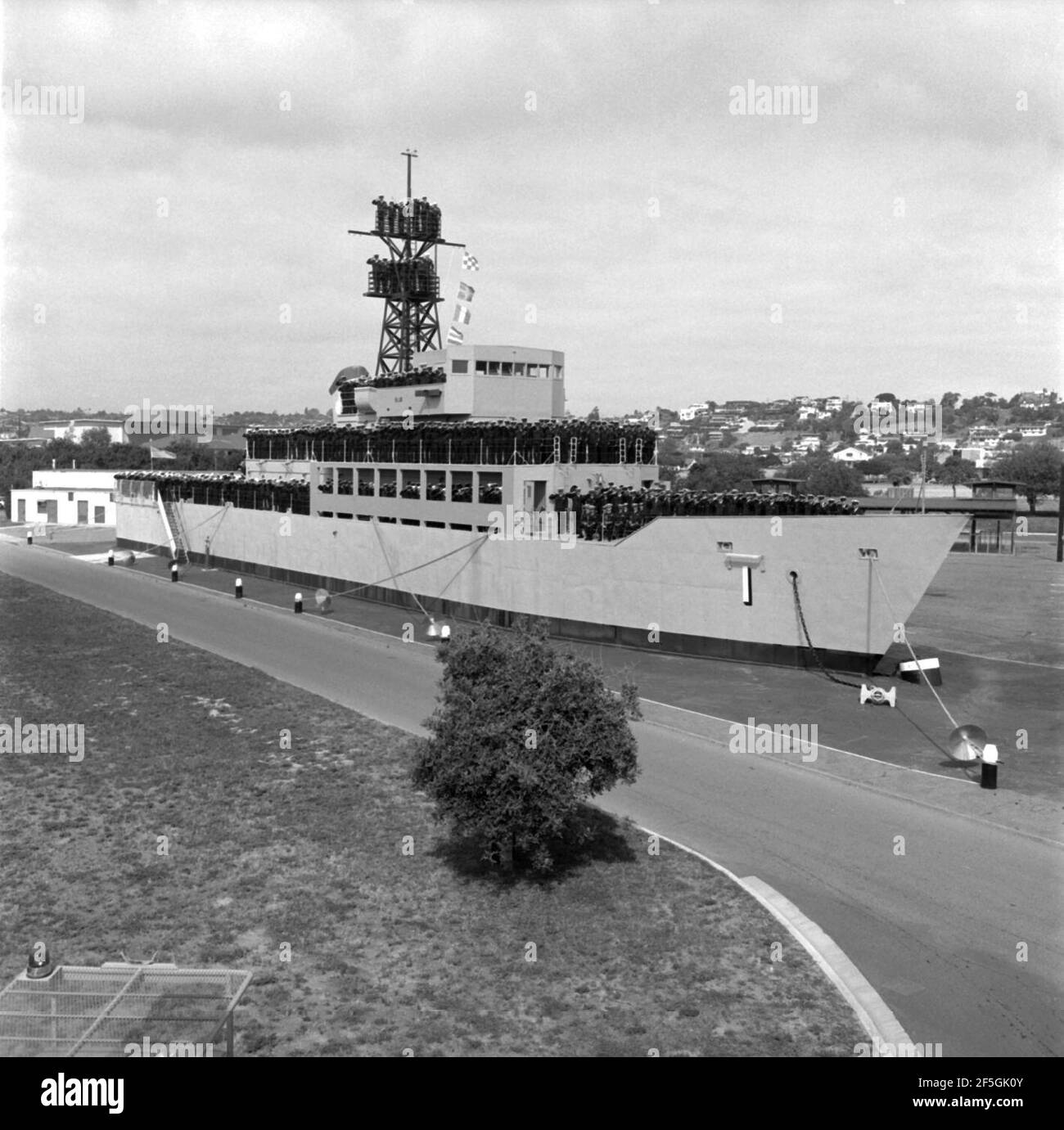 Refitted USS Recruit (TFFG-1) at San Diego in 1982 Stock Photo - Alamy