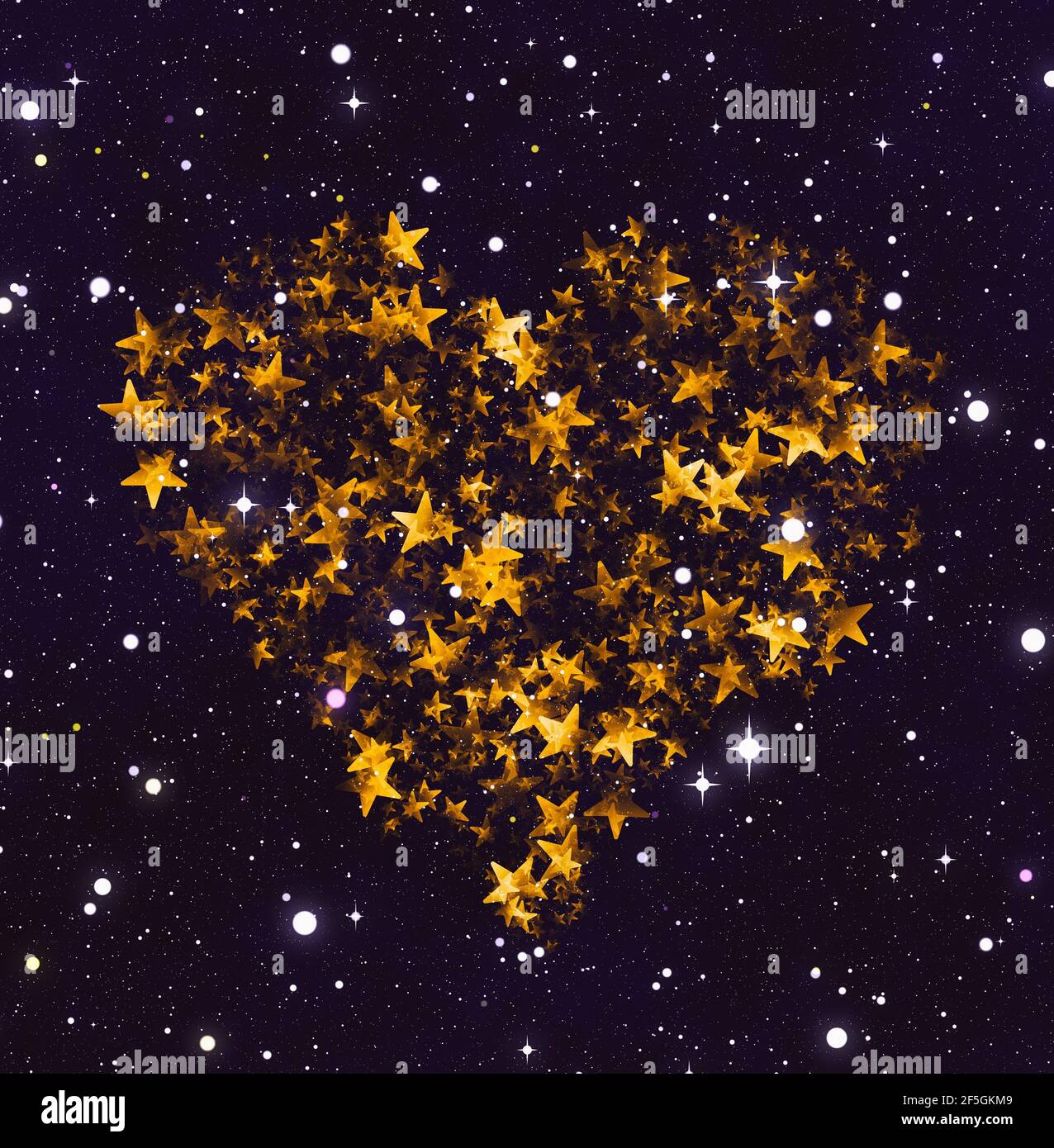 heart shape from glowing stars. love symbol Stock Photo - Alamy