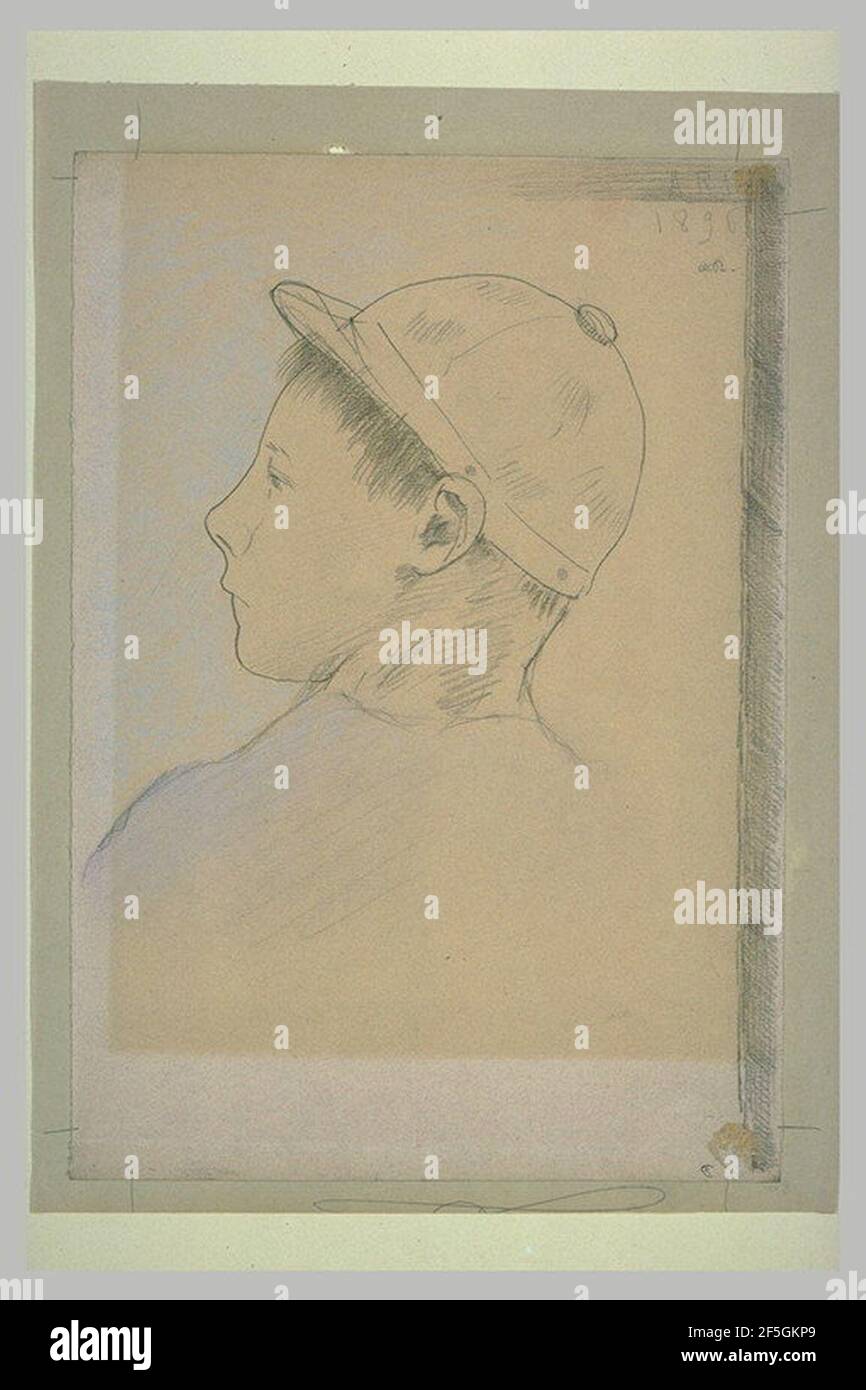 Redon - Portrait d'Arï Redon, RF 40771, Recto Stock Photo - Alamy