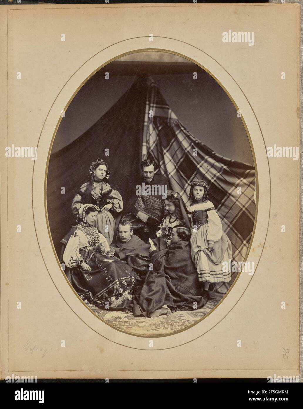 Gypsy Booth group. Churchill & Denison Stock Photo - Alamy