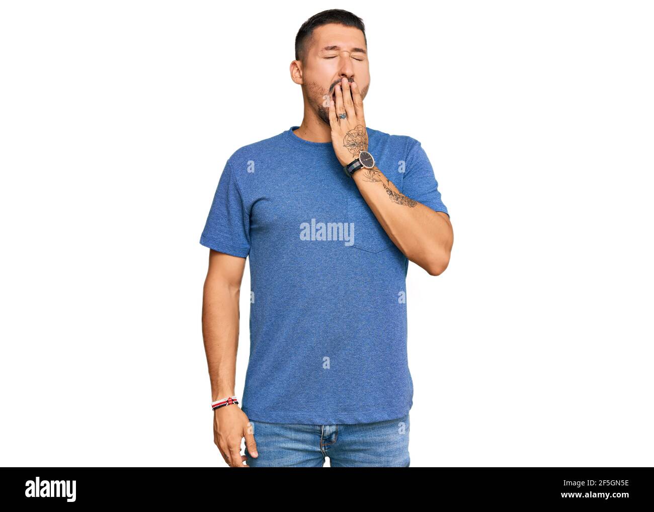 Bored yawn tired man Cut Out Stock Images & Pictures - Alamy