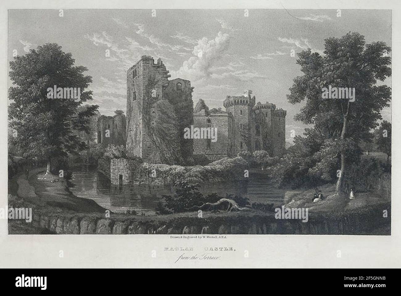 Raglan Castle, from the Terrace Stock Photo - Alamy