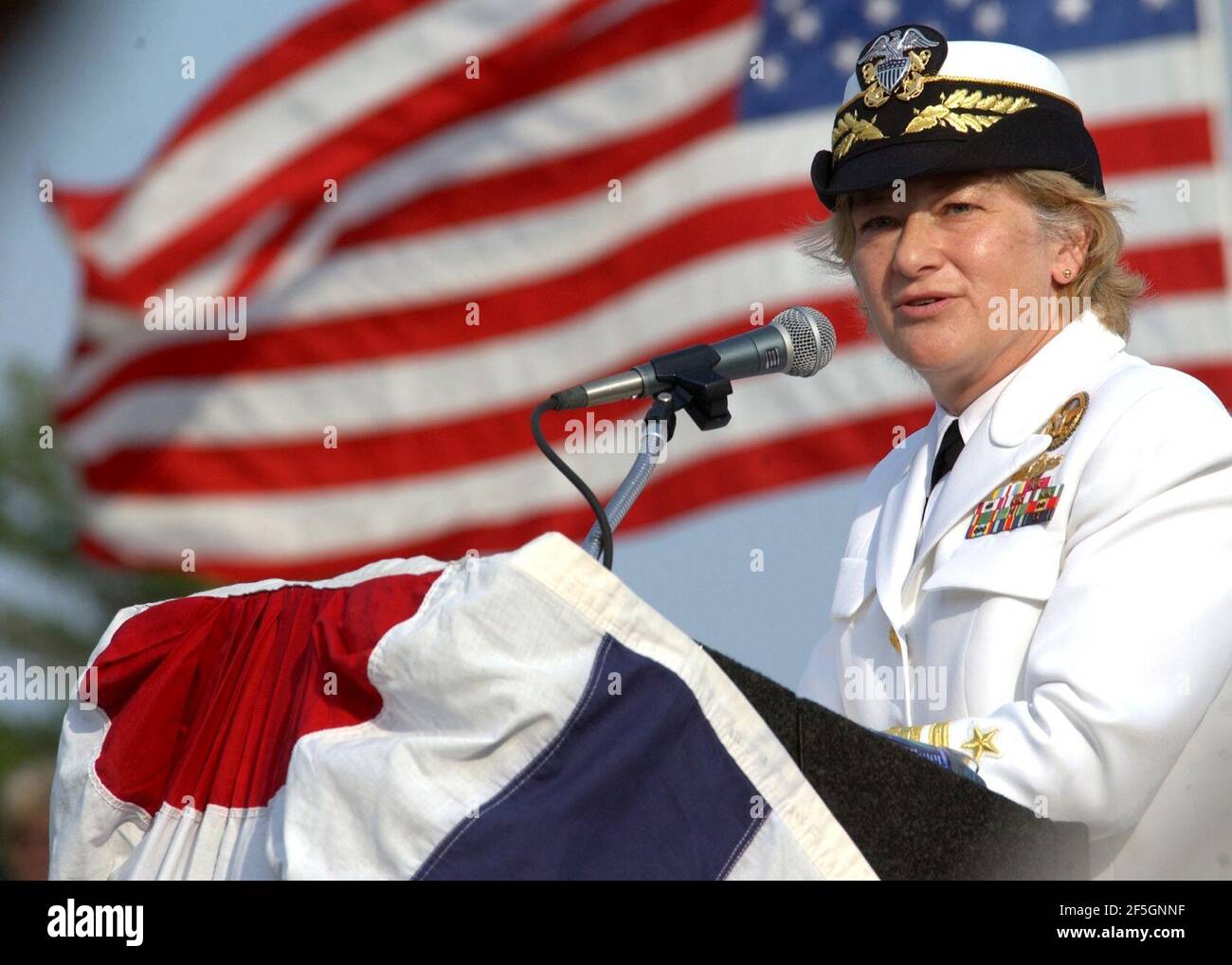 Rear Admiral Ann E. Rondeau speaking at Dr. Laurel Clark’s Memorial ...