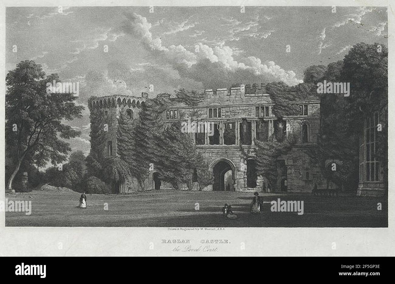 Raglan Castle, the Paved Court Stock Photo - Alamy