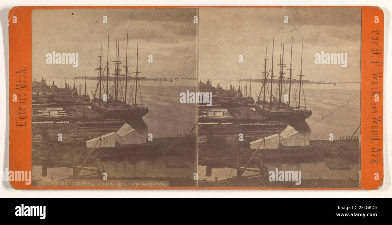 Boating Course From Water Works. Detroit, Mich.. D.P. Work (American ...