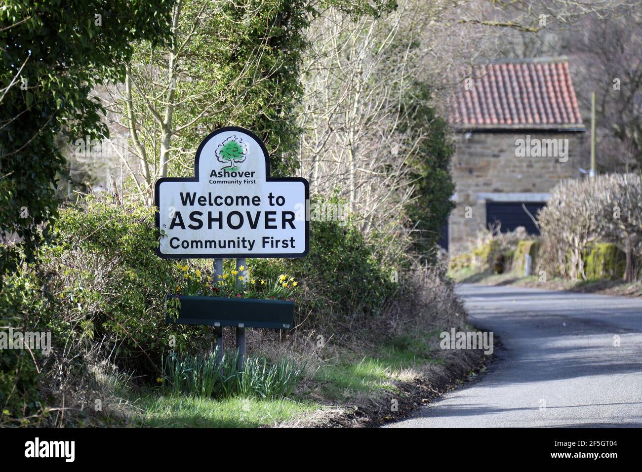 Derbyshire village of Ashover Stock Photo - Alamy