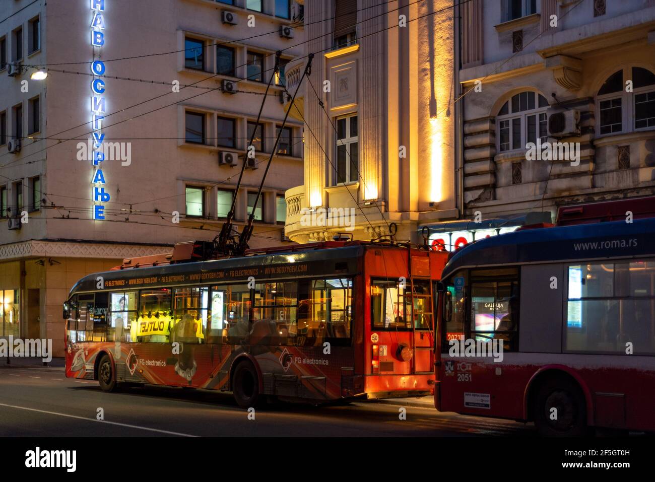 Belgrade, Serbia - March 25, 2021: Trolleybuses of the Public Transport ...