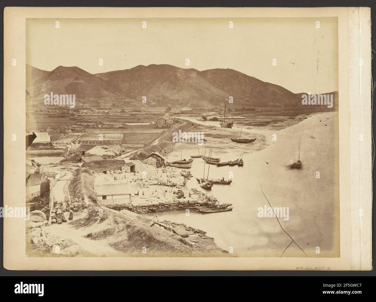 Dock and river. John Thomson (Scottish, 1837 - 1921 Stock Photo - Alamy