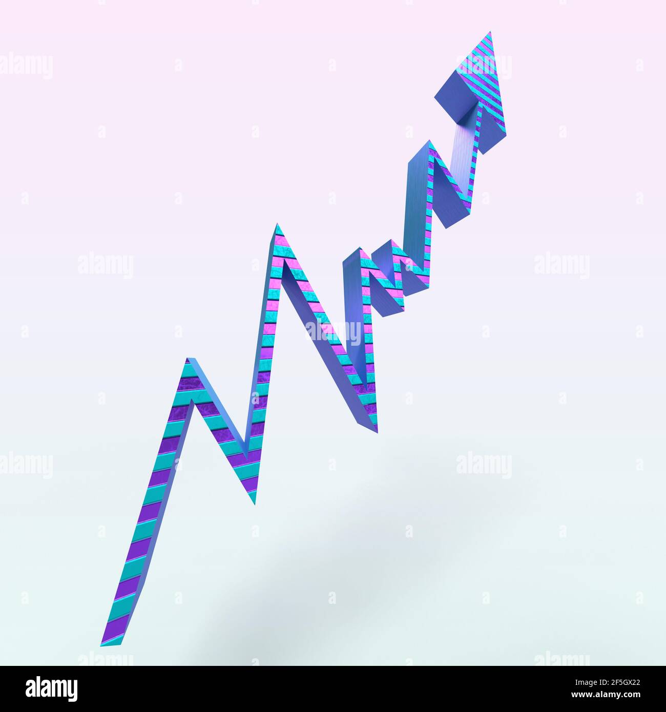 An abstract 3d upward trend line arrow background image Stock Photo - Alamy