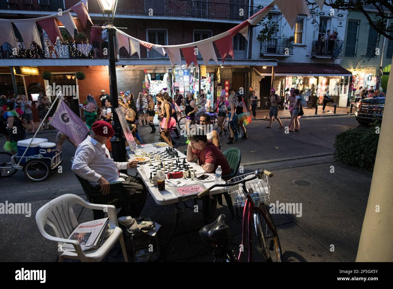 Chess master Jude Acers plays a game on Decatur Street in the French ...