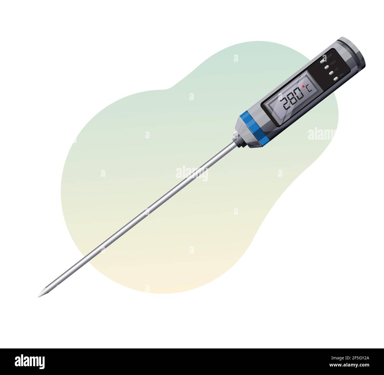 Digital thermometer beef Stock Vector Images - Alamy