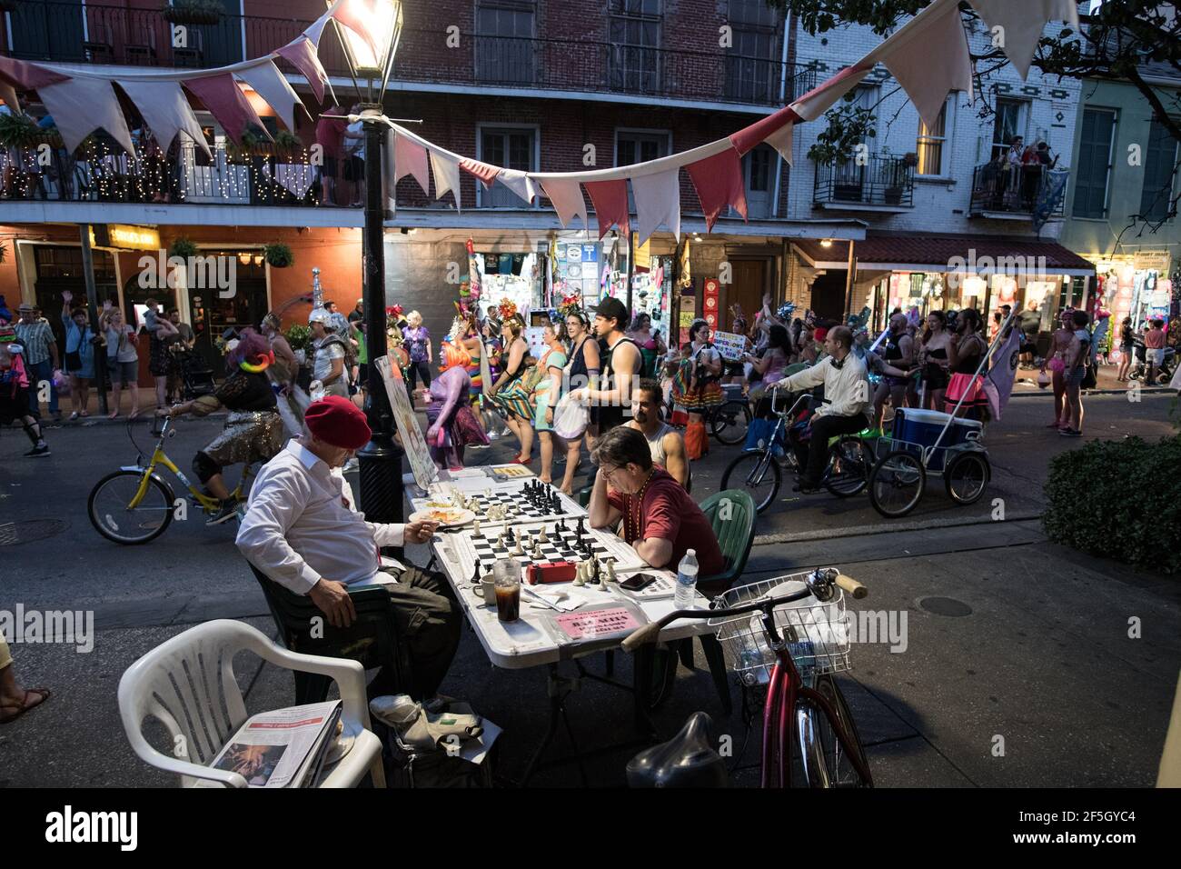 Chess master Jude Acers plays a game on Decatur Street in the French ...