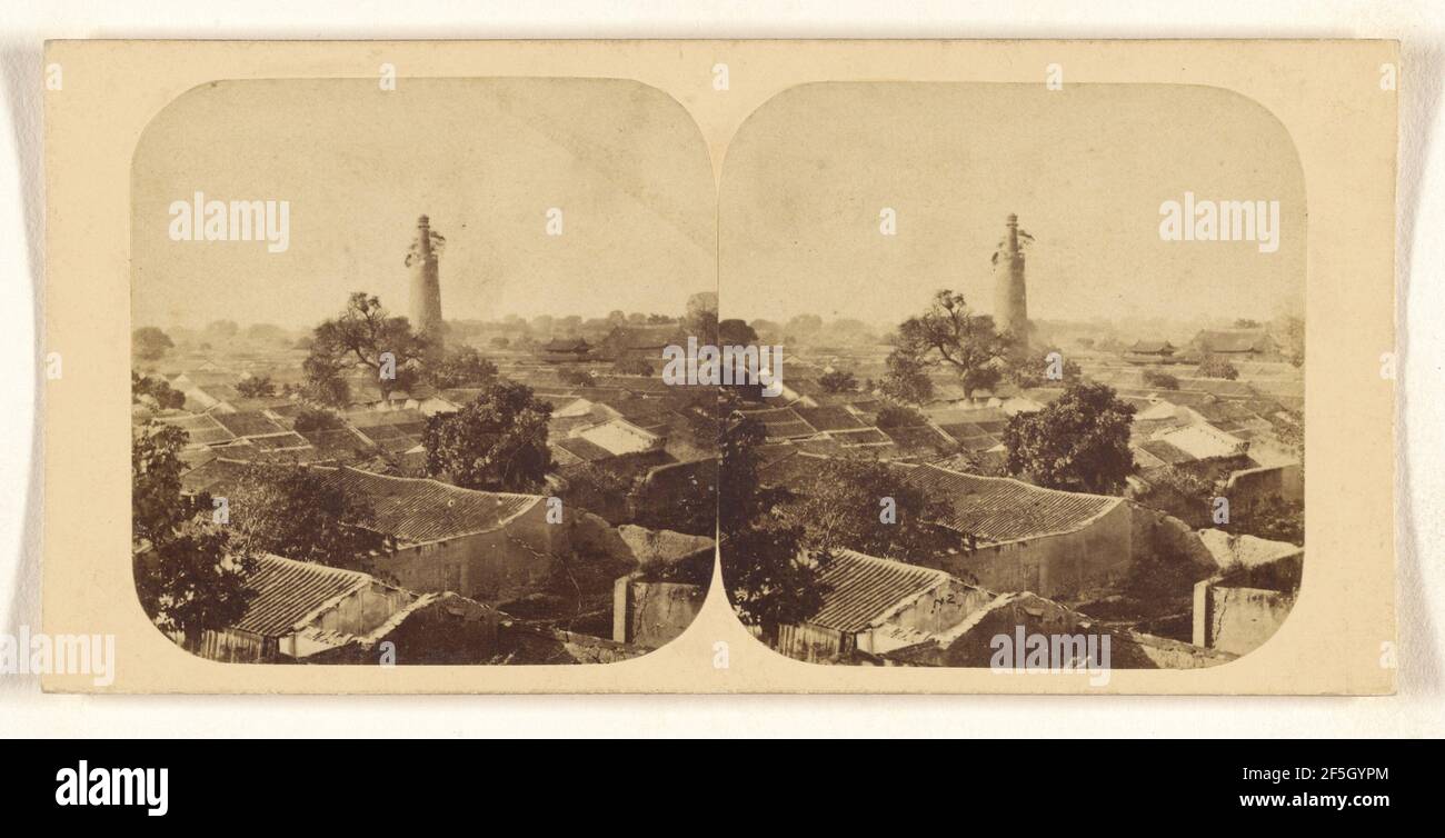Canton. Panorama from the Temple of the Five Genii Stock Photo - Alamy