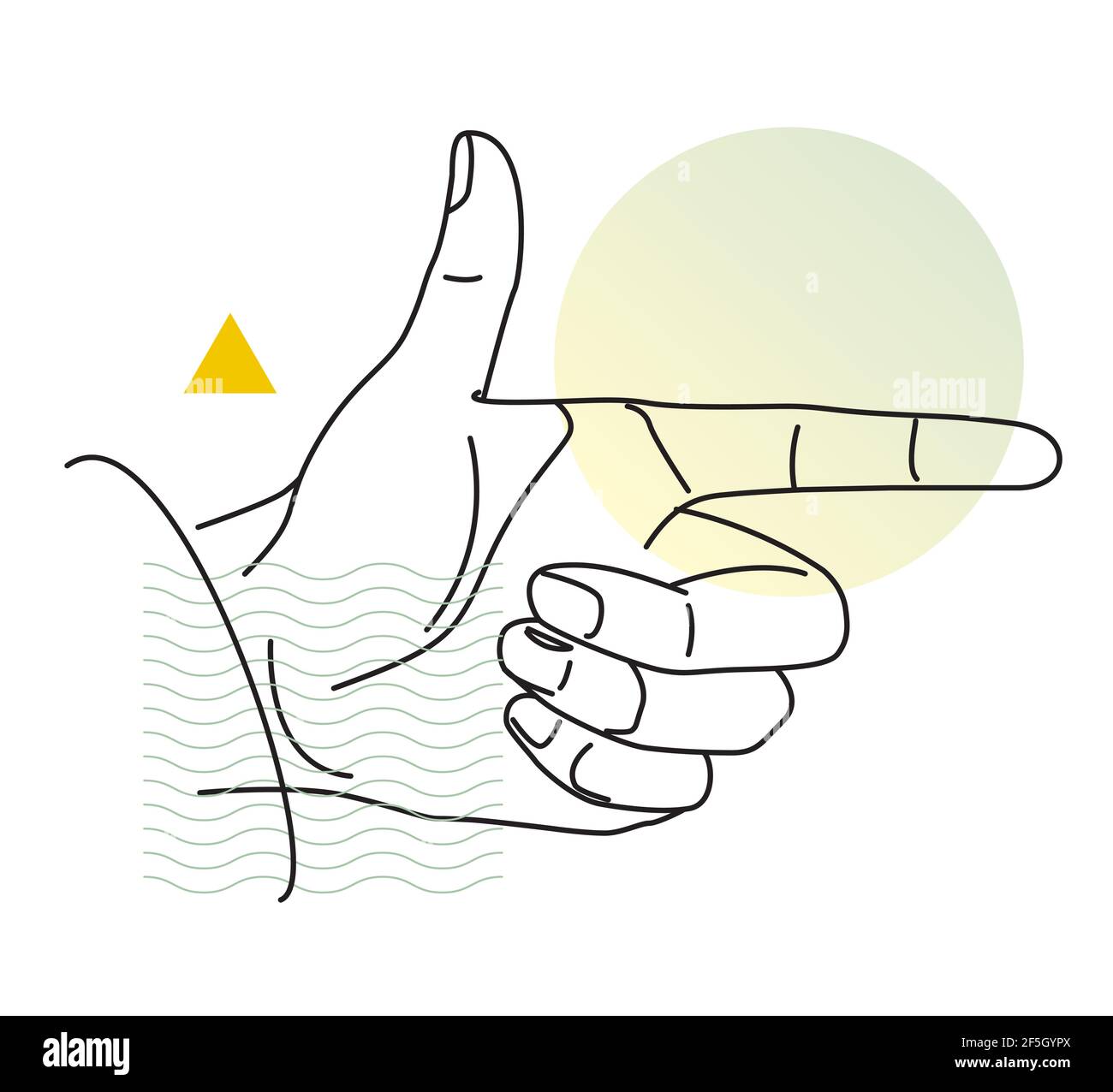Human Hand - Finger pointing in one direction - Illustration as EPS 10 ...