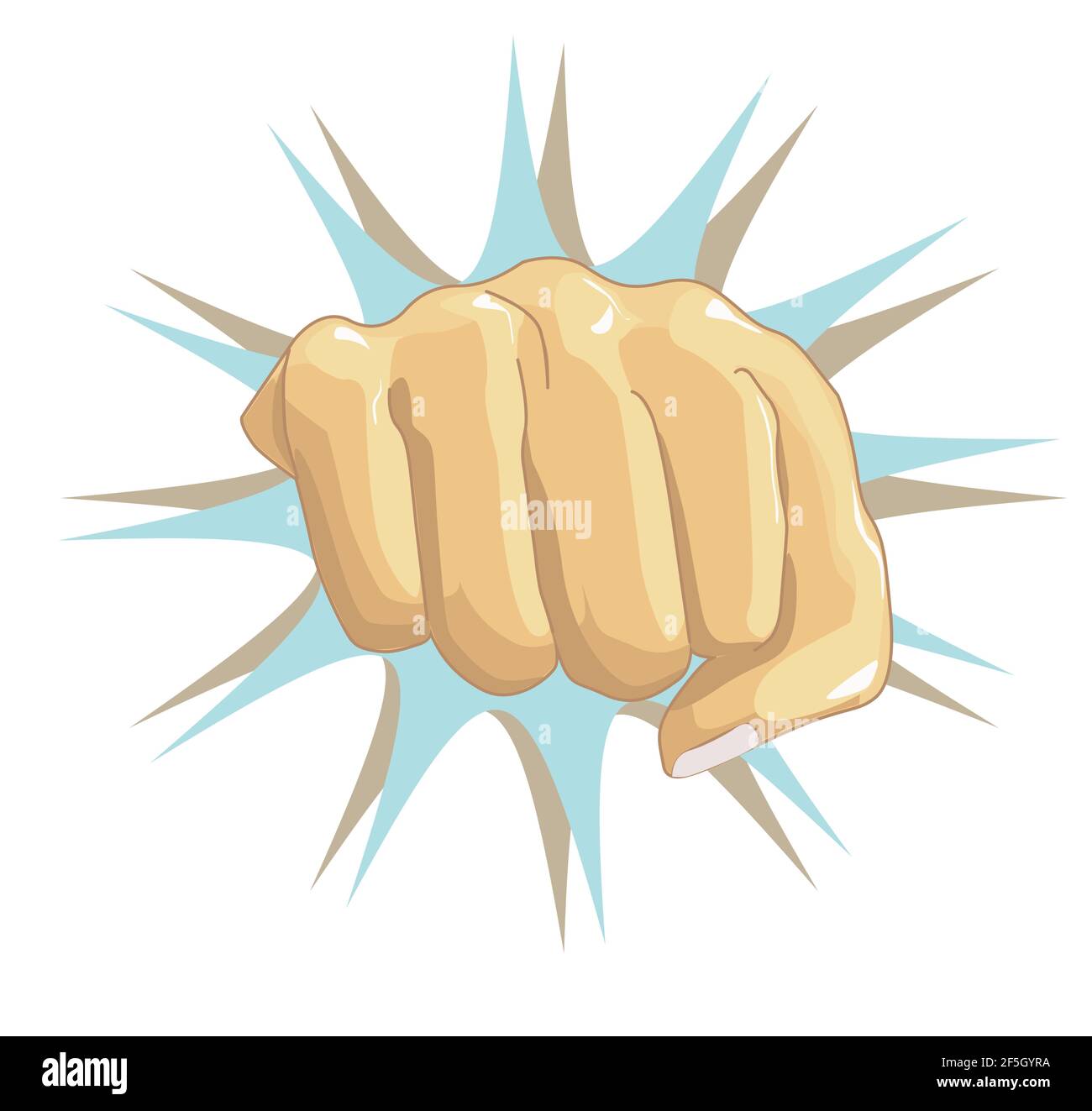Human Hand - Punch Gesture - Illustration as EPS 10 File Stock Vector ...