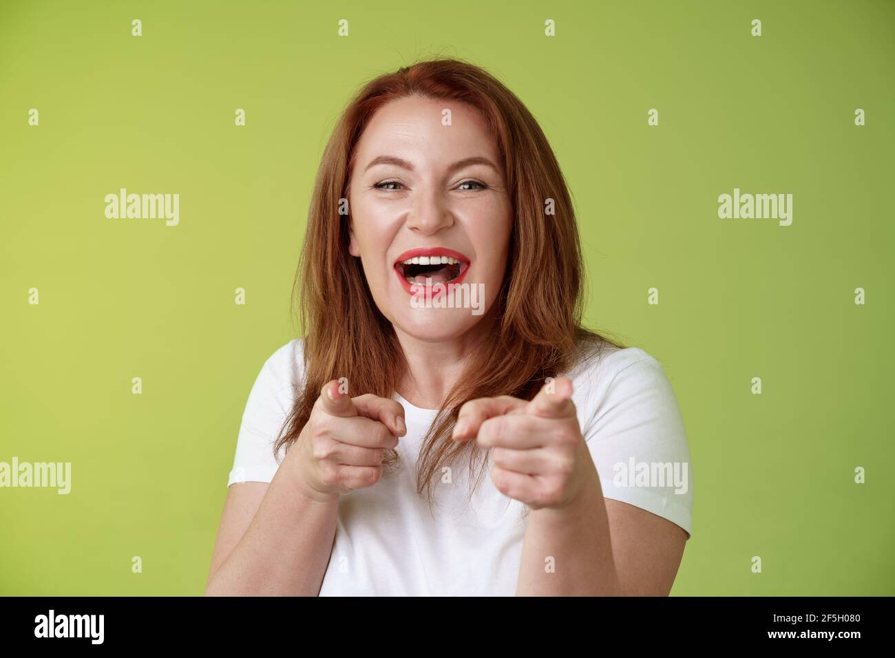 You did best. Friendly joyful enthusiastic redhead ginger middle-aged ...