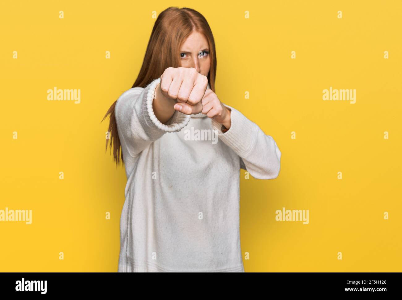 Young redhead female wearing boxing hi-res stock photography and images ...