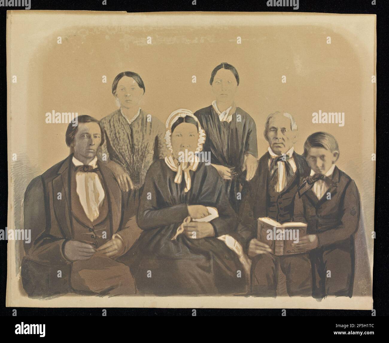 Group portrait of the Pratt family and Uriah King. Unknown maker ...