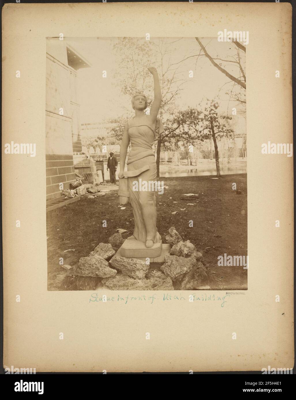 Statue in front of Utah Building. Browning (American, active 1890s ...