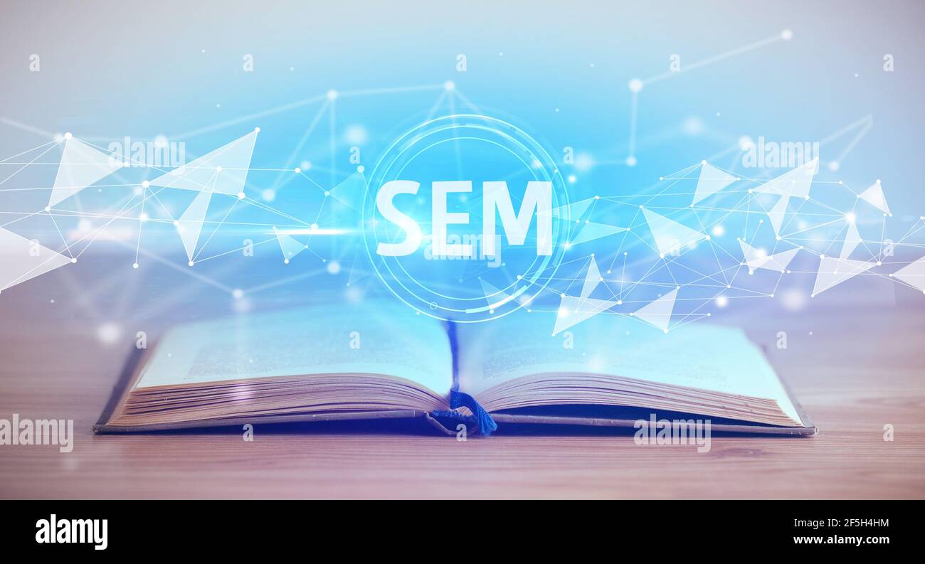 Open book with abbreviation Stock Photo - Alamy