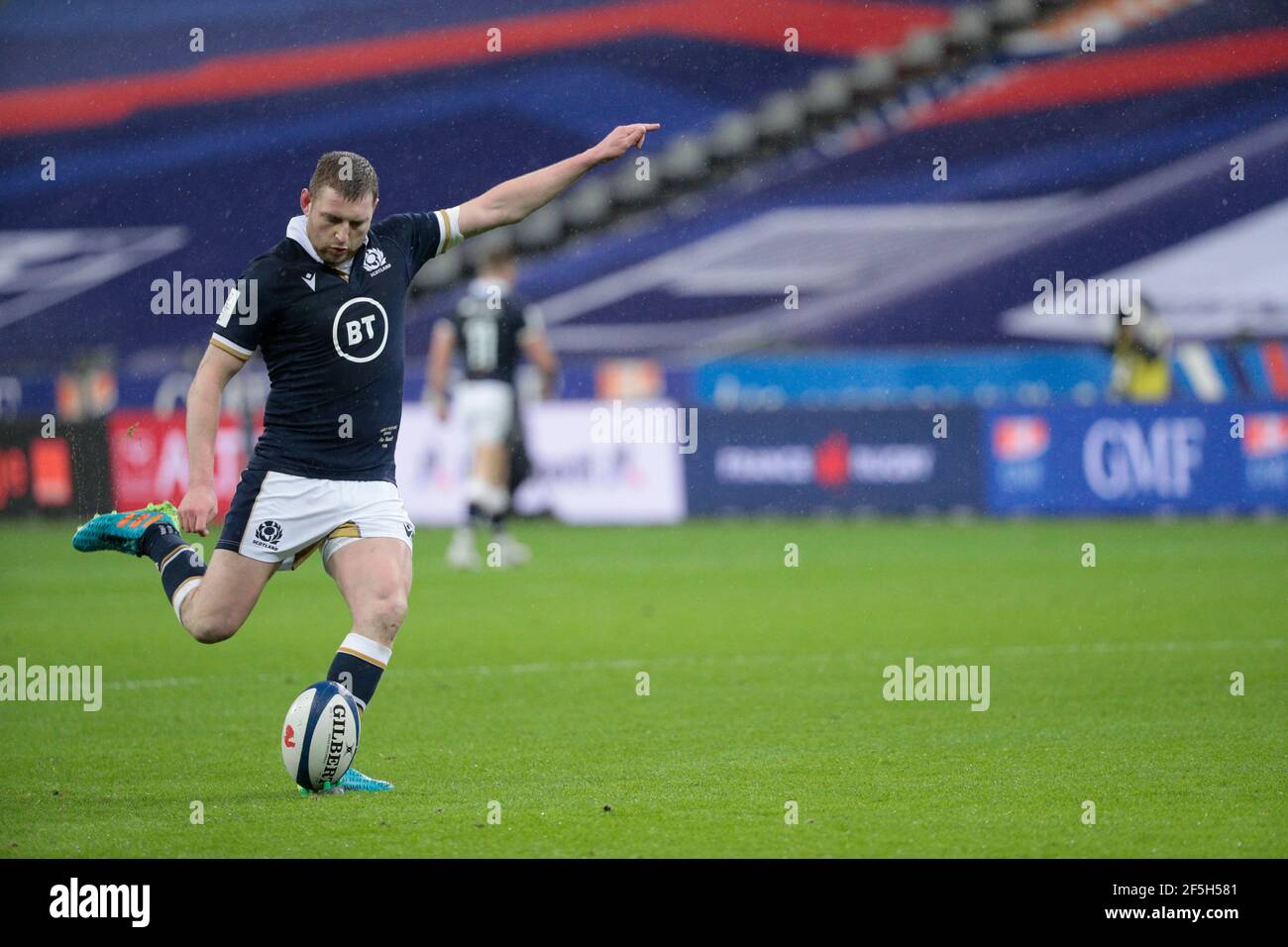 Saint Denis, France. 26th Mar, 2021. Finn Russell (SCO) scored the ...