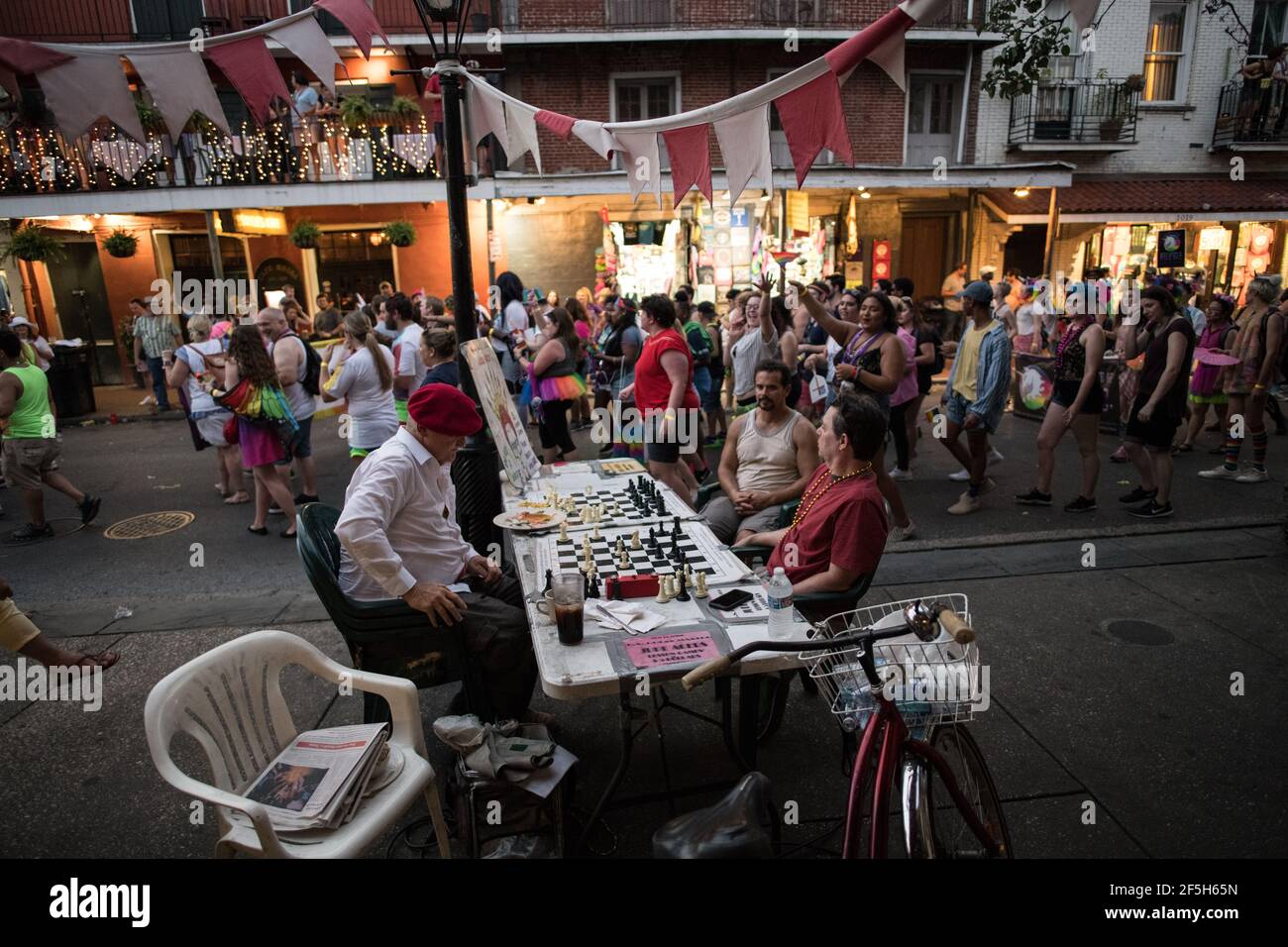 Chess master Jude Acers plays a game on Decatur Street in the French ...