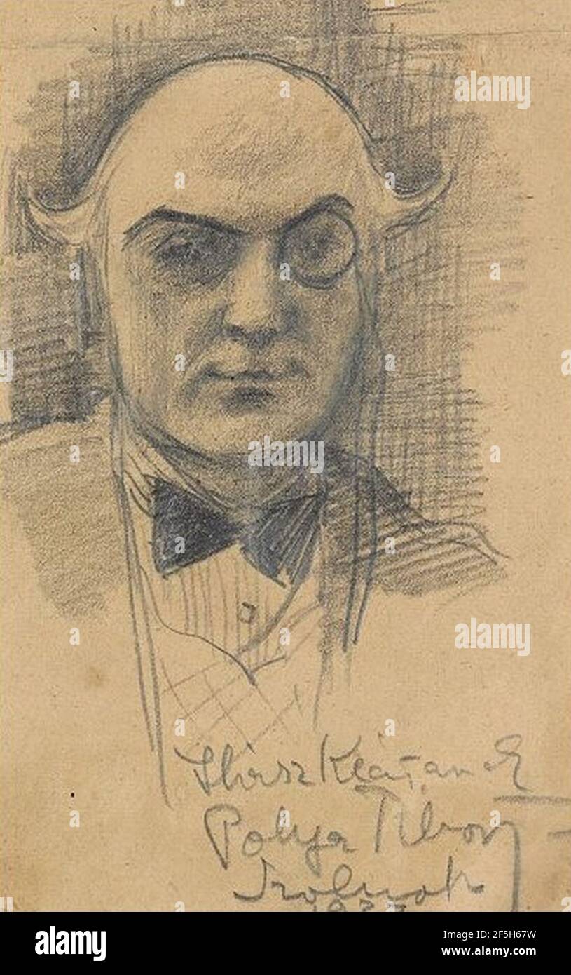 Pólya Self-portrait 1937 Stock Photo - Alamy