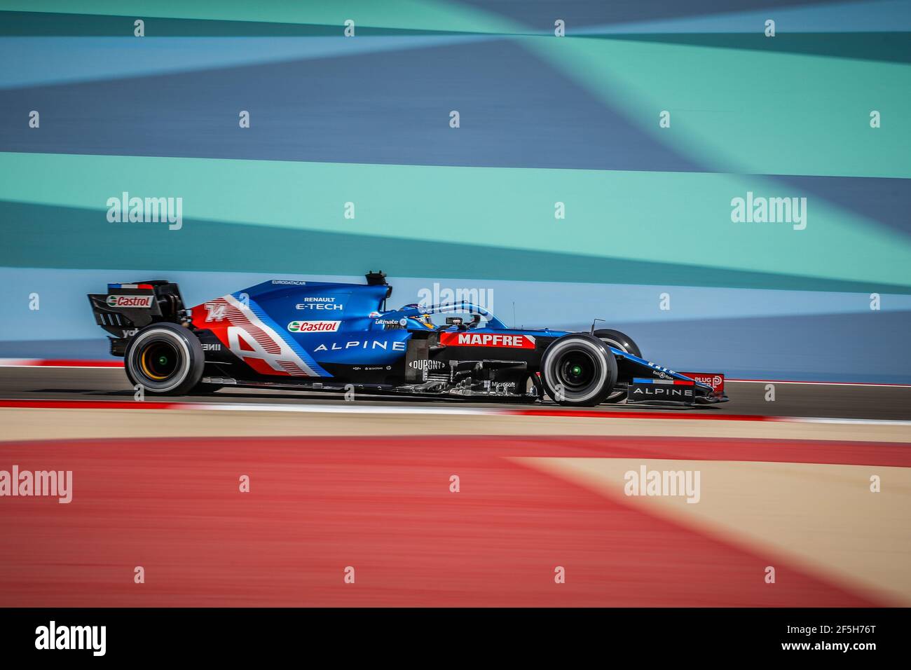 ALONSO Fernando (spa), Alpine F1 A521, action during Formula 1 Gulf Air ...