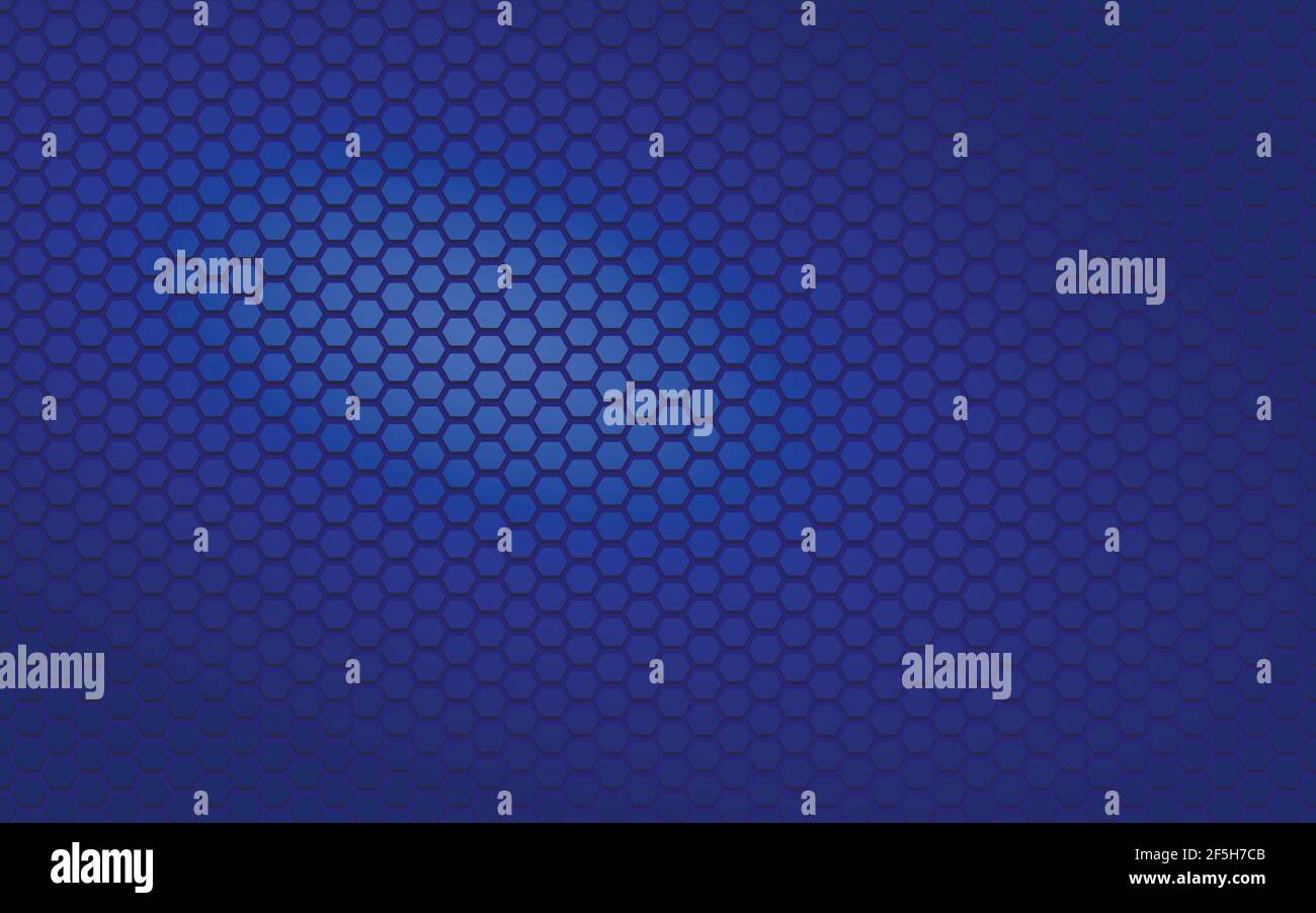 Blue abstract background with hexagonal texture. Vector illustration ...