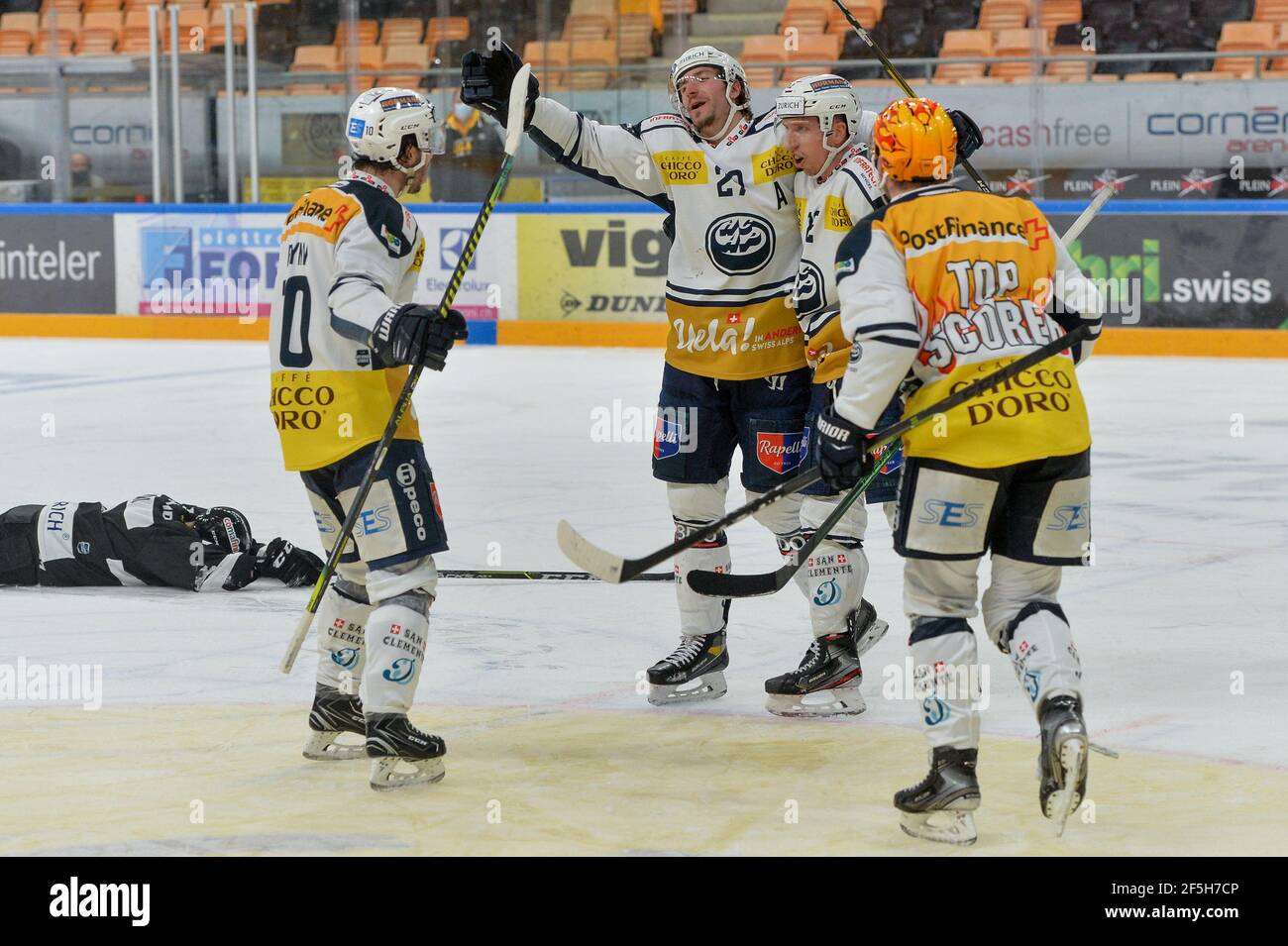 26.03.2021, Porza, Corner Arena, National League: HC Lugano - HC Ambri ...