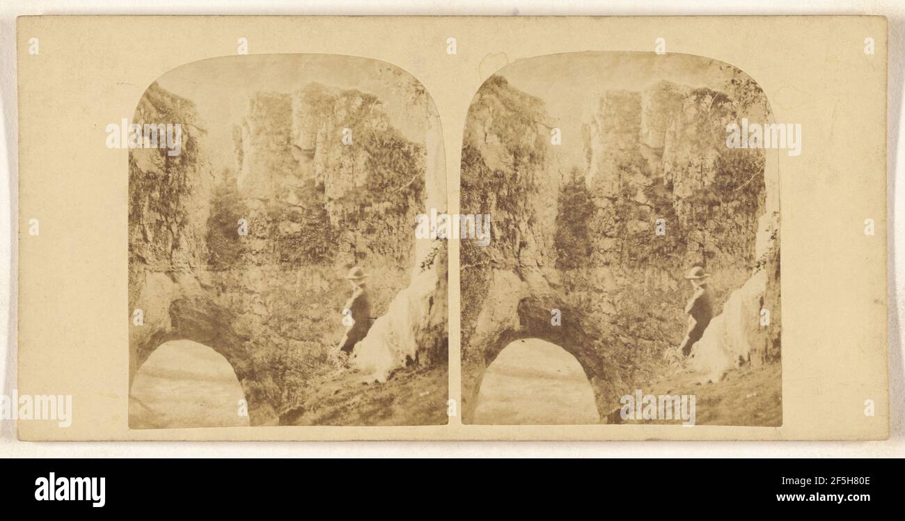 View from interior of Reynard's Cave, Dovedale.. Unknown maker, British ...