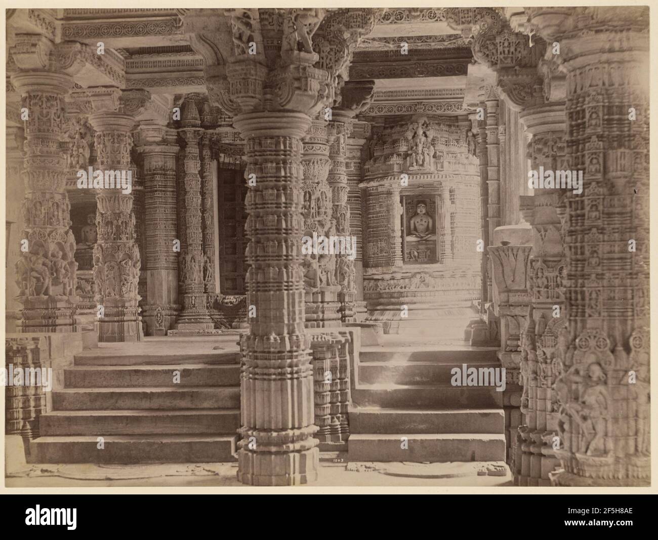Interior of Delwara Temple, Mount Abu. Lala Deen Dayal (Indian, 1844 ...