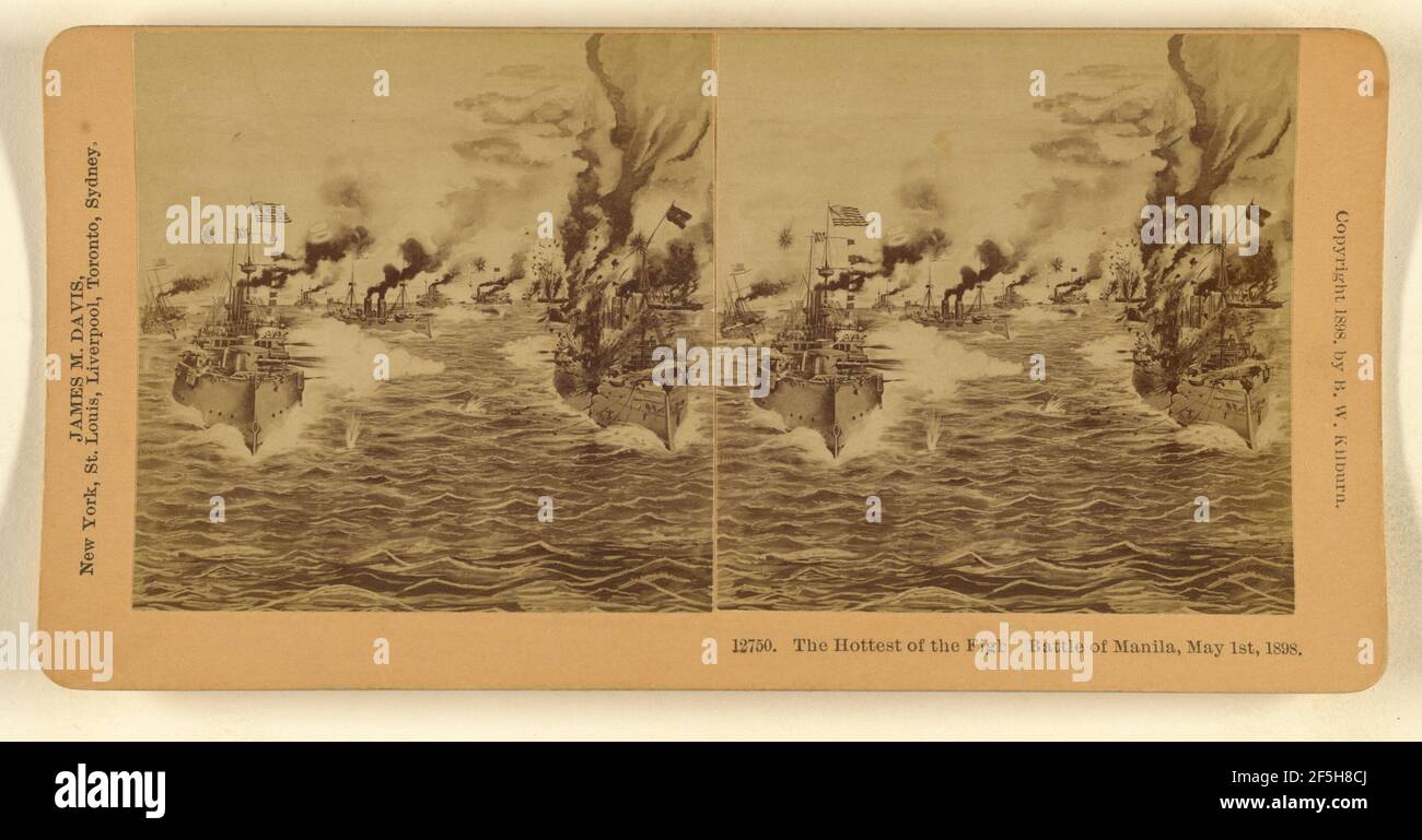 The Hottest of the Fight, Battle of Manila, May 1st, 1898.. Benjamin ...