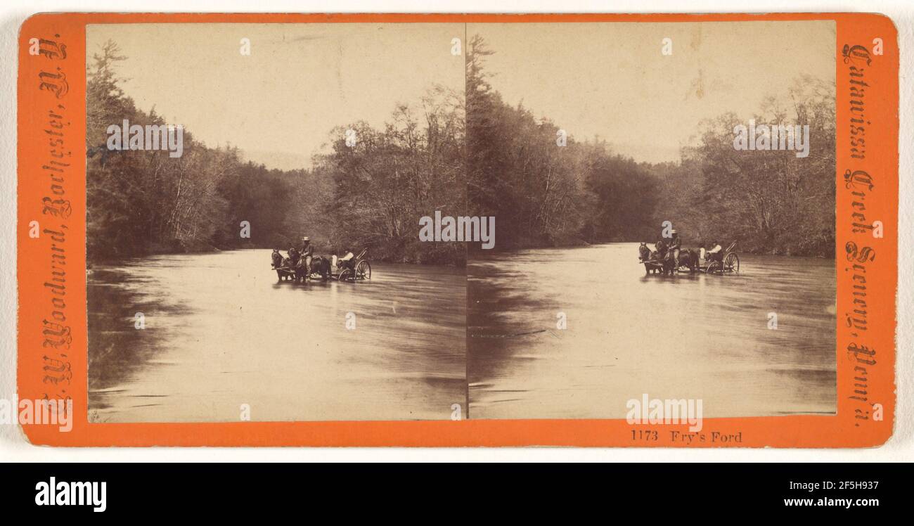 Fry's Ford. C.W. Woodward (American, 1836 - 1894, active Rochester, New ...