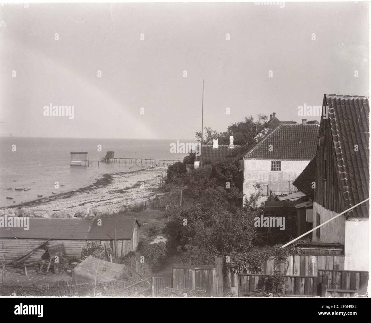 Rainbow in Hornbaek, Denmark, Carl Curman 1880 Stock Photo - Alamy